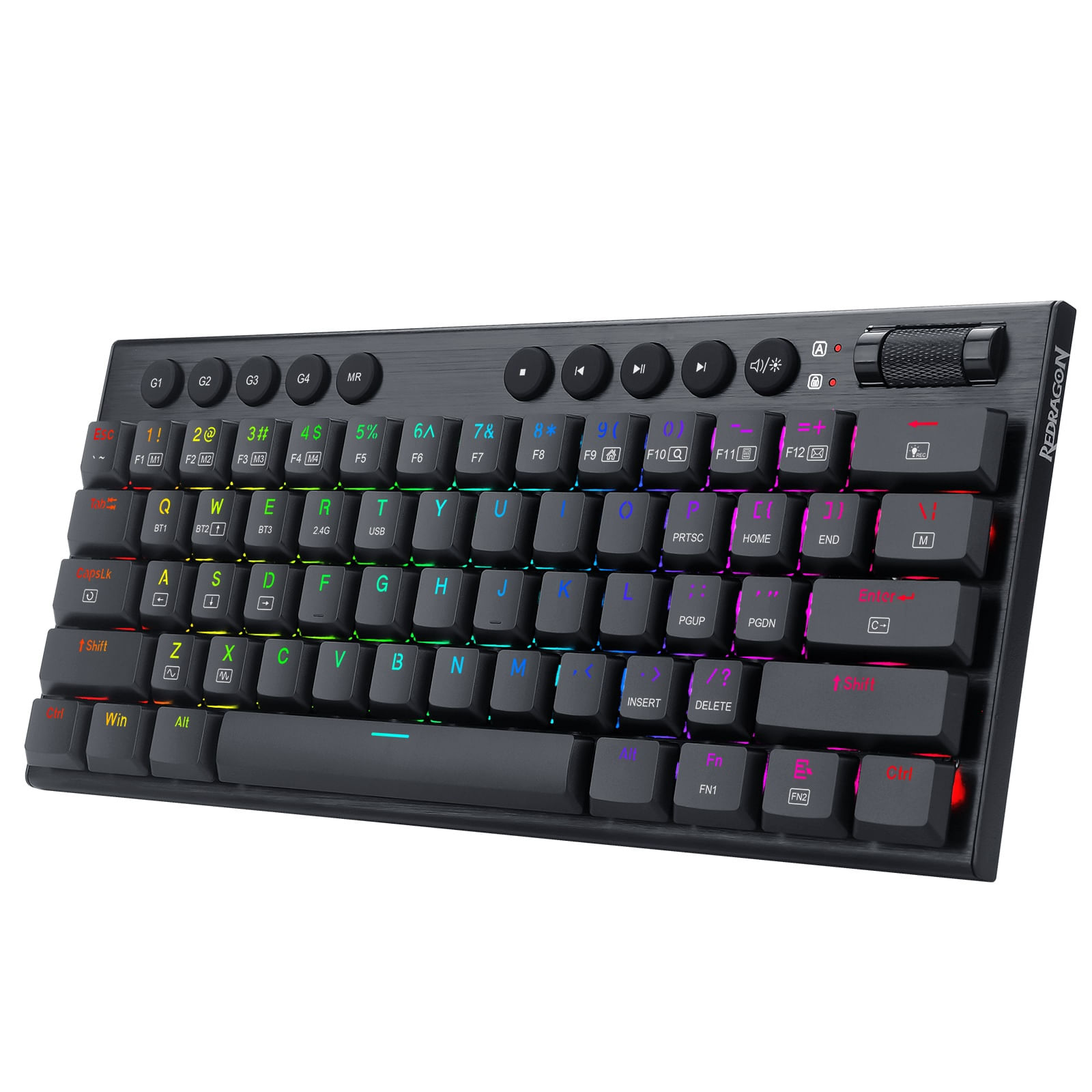 Teclado Redragon Horus Mini PRO Black red switch english wireless K632 ...