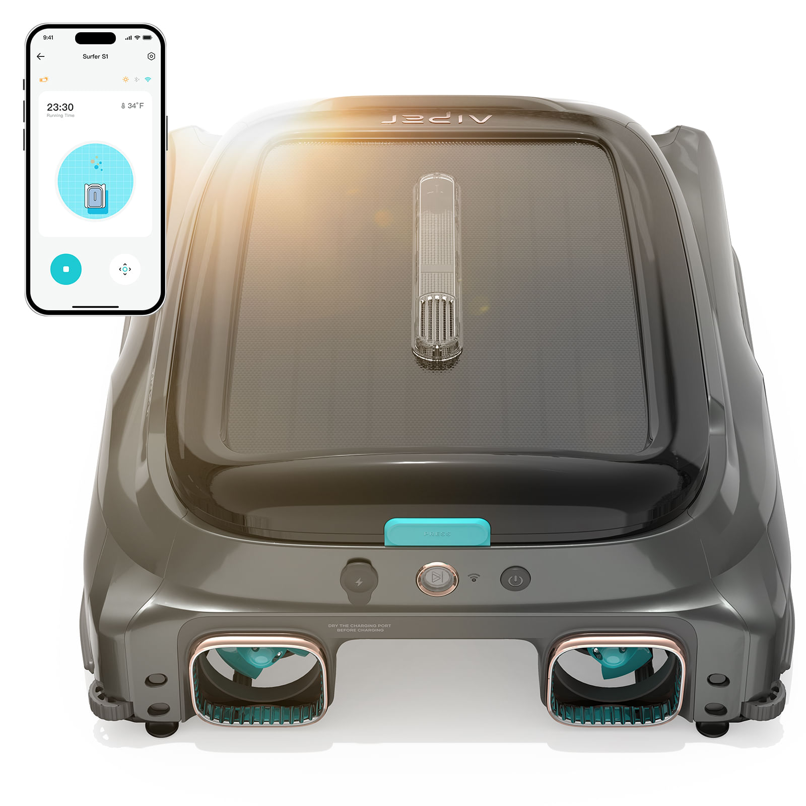 AIPER SURFER S1 Robot Skimmer de carga solar.