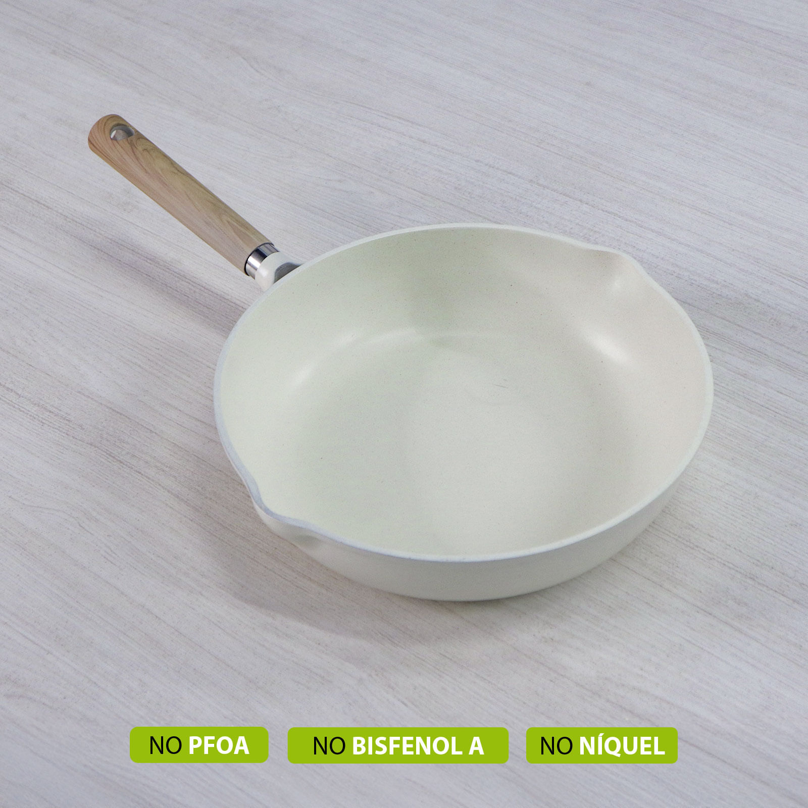 CAROTE sartén antiadherente 28 cm - Crema